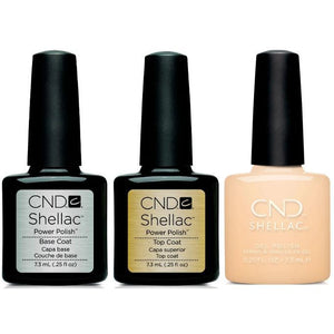 CND - Shellac Combo - Base, Top & Exquisite - Nude Gel Polish - CNDS-BT ...