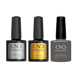 CND - Shellac Combo - Base, Top & Silhouette - Grey Gel Polish - CNDS ...