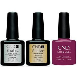 CND - Shellac Combo - Base, Top & Vivant - Purple Gel Polish - CNDS-BT ...