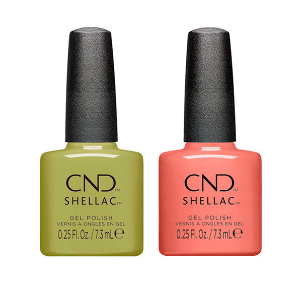 CND - Shellac Dynamic Duality - Shellac Set 3 - Green, Orange Gel ...