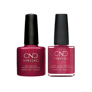 CND - Shellac & Vinylux Combo - Red Baroness - Red Gel & Lacquer Polish ...