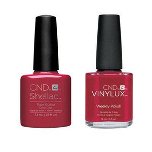 CND - Shellac & Vinylux Combo - Ripe Guava - Red Gel & Lacquer Polish ...