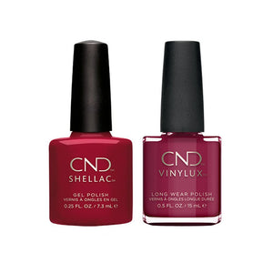 CND - Shellac & Vinylux Combo - Rouge Rite - Red Gel & Lacquer Polish ...