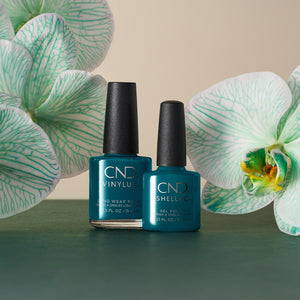 CND - Shellac & Vinylux Combo - Teal Time - Blue, Green Gel & Lacquer Polish - CNDSV-411-TEAL ...
