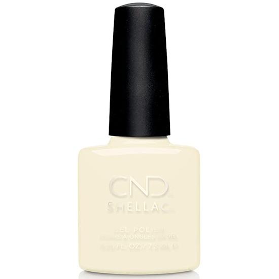 CND - Shellac White Button Down (0.25 oz) - White, Yellow Gel Polish ...