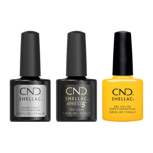 CND - Shellac Xpress5 Combo - Base, Top & Catching Light (0.25 oz ...