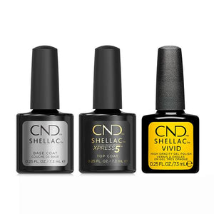CND - Shellac Xpress5 Combo - Base, Top & Yellow Taxi (0.25 oz ...
