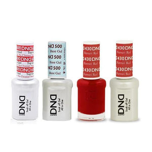 DND - #500#600 Base, Top, Gel & Lacquer Combo - Ferrari Red - #430 ...