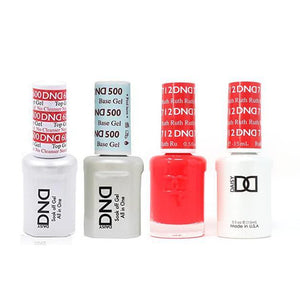 DND - #500#600 Base, Top, Gel & Lacquer Combo - Ruth - #712 - Orange ...