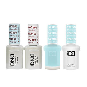 DND - Base, Top, Gel & Lacquer Combo - Blue River OR - #529 - Blue Gel ...