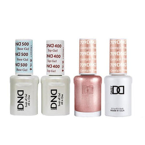 DND - Base, Top, Gel & Lacquer Combo - Georgia Peach - #709 - Pink Gel ...