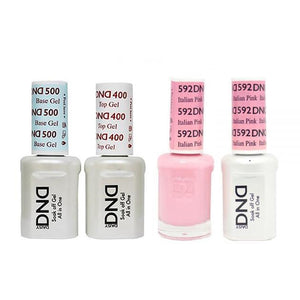 DND - Base, Top, Gel & Lacquer Combo - Italian Pink - #592 - Pink Gel ...