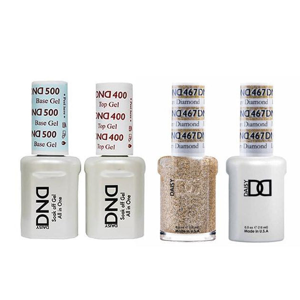DND - Base, Top, Gel & Lacquer Combo - Legendary Diamond - #467 - Gold ...