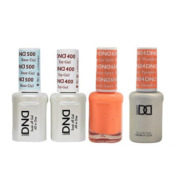 DND - Base, Top, Gel & Lacquer Combo - Pumpkin Spice - #654 - Orange ...