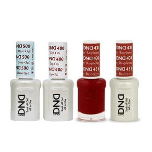 DND - Base, Top, Gel & Lacquer Combo - Raspberry - #431 - Red Gel ...
