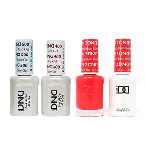 DND - Base, Top, Gel & Lacquer Combo - Ruth - #712 - Red Gel & Lacquer ...
