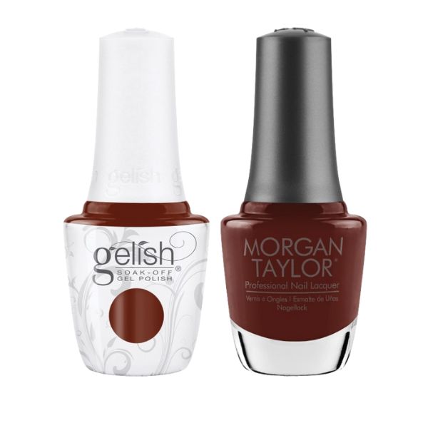 Gelish & Morgan Taylor Combo - Fifteen Minutes of Frame - Brown Gel ...