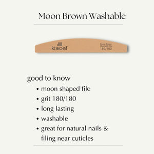 Kokoist - Moon Brown Washable File 180/180 - Manicure & Pedicure Tools ...