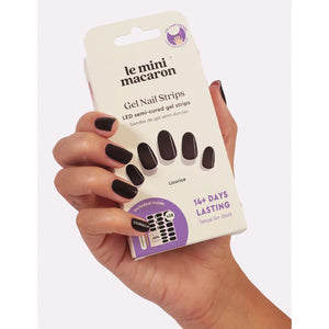 Le Mini Macaron Mini Nail Stickers - Gel Strips - Licorice - Black Nail ...