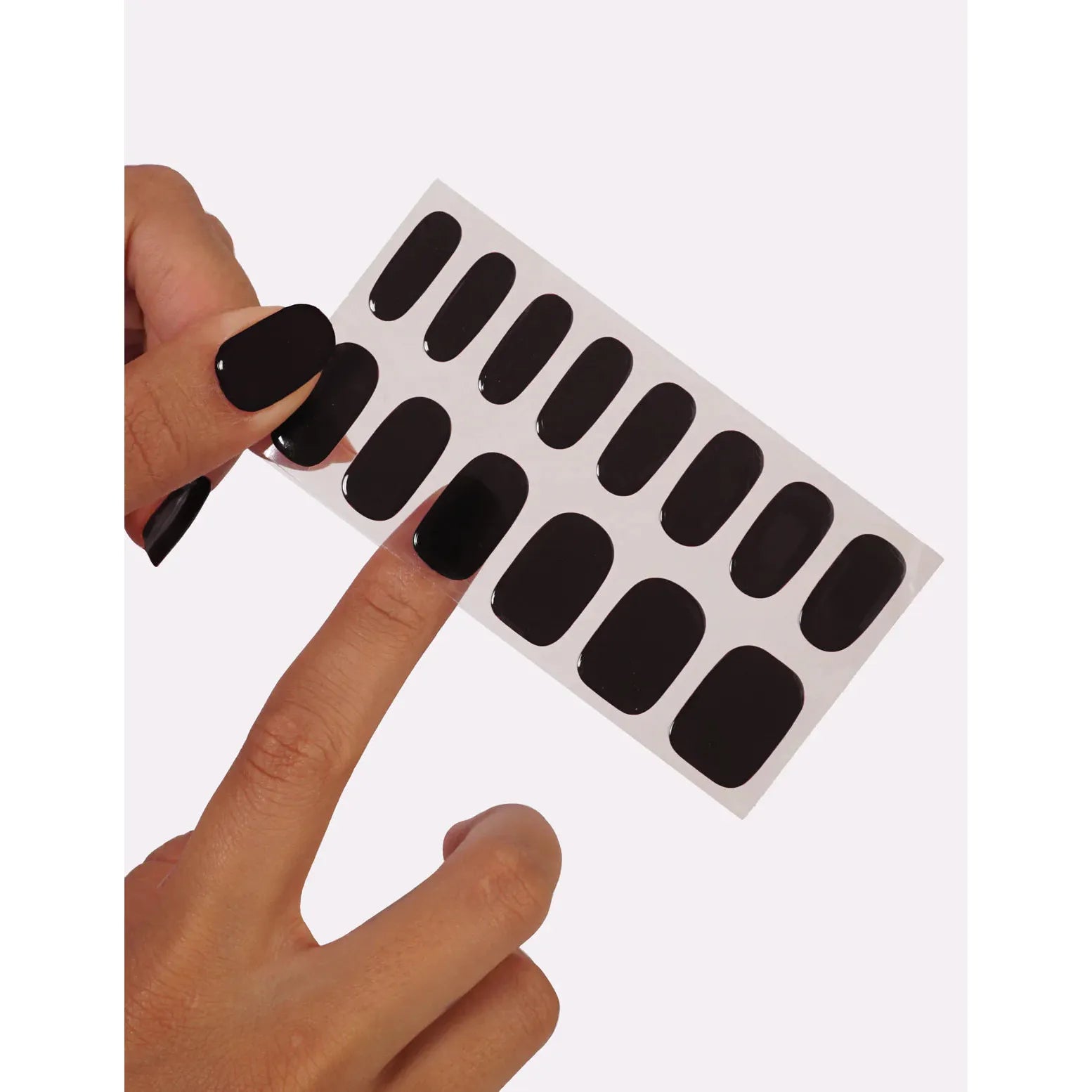 Le Mini Macaron Mini Nail Stickers - Gel Strips - Licorice - Black Nail ...