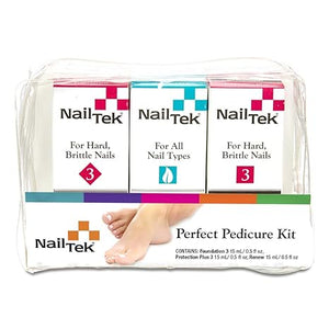 Nail Tek - Perfect Pedicure Kit - Foundation 3, Protection Plus 3 ...