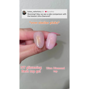 Nail Thoughts Color Gel - Glistening Flash Top Coat Gel - #NTFT - Gel ...