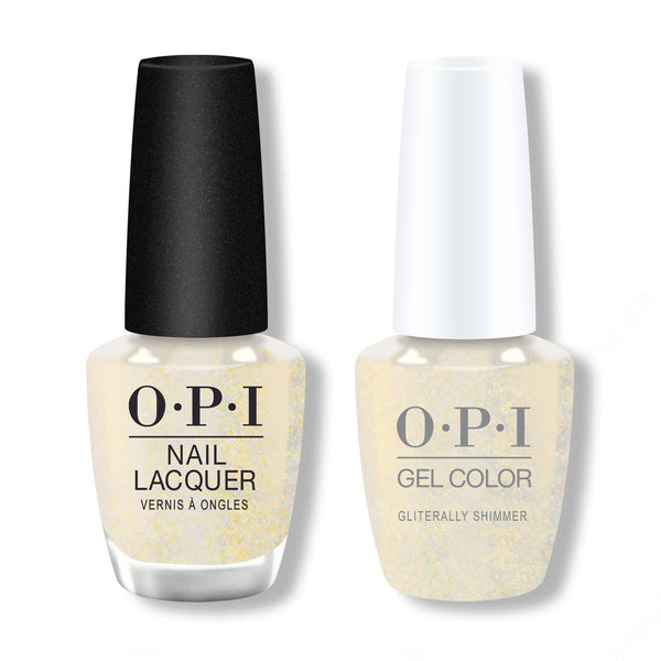OPI - Gel & Lacquer Combo - Gliterally Shimmer - Grey, Silver Gel & Lacquer Polish - OPI-GL ...