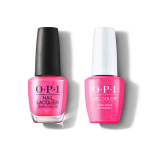 OPI - Gel & Lacquer Combo - Spring Break The Internet - Pink Gel ...