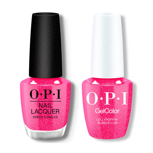 OPI Lollypoppin' Bubblegum - Pink Gel & Lacquer Polish - HPS02-HRS02 ...