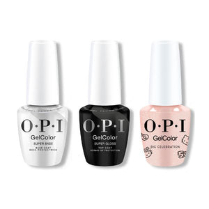 OPI GelColor Combo - Super Base, Super Gloss Top & Big Celebration ...