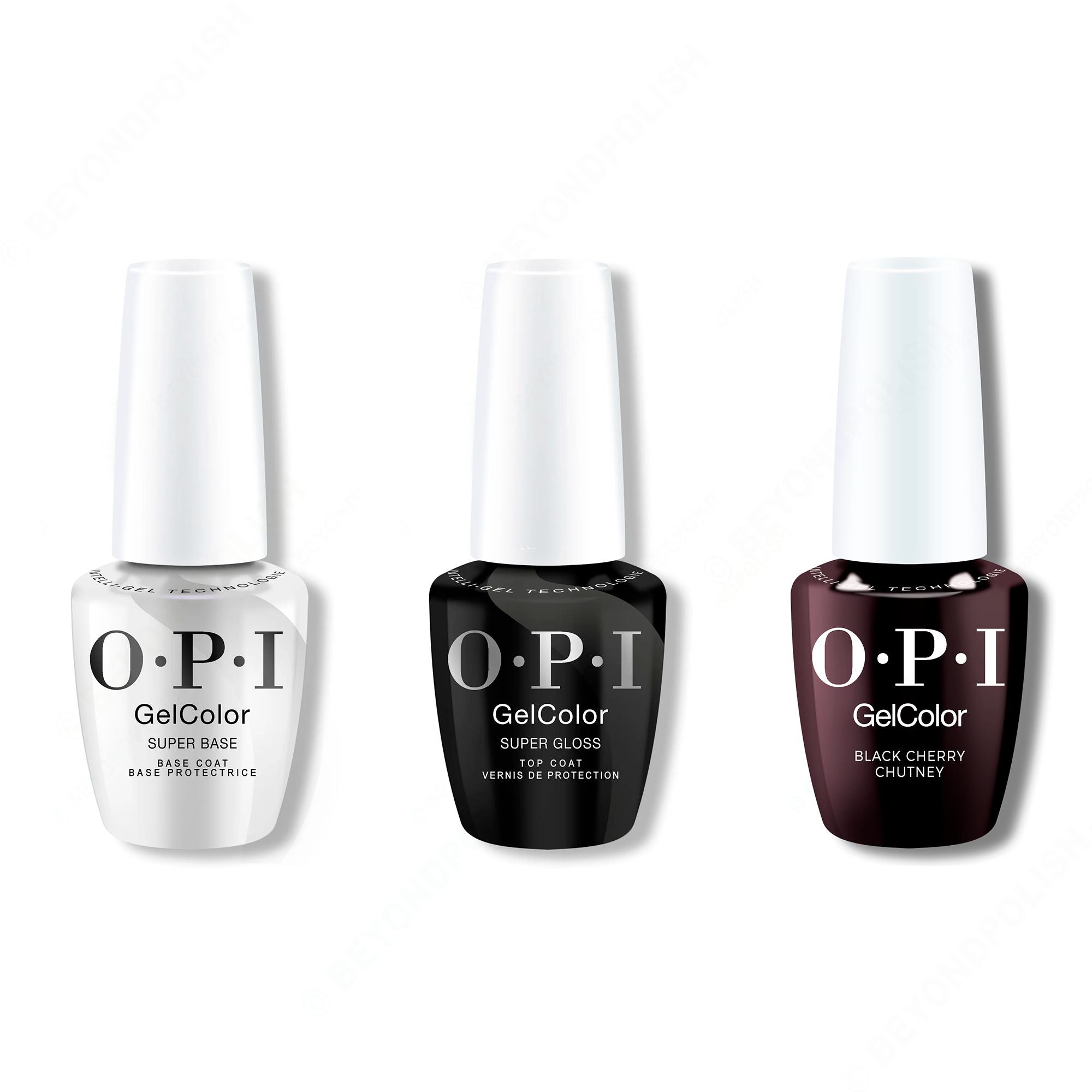 OPI GelColor Intelli-Gel Combo - Super Base Coat, Super Gloss Top Coat ...