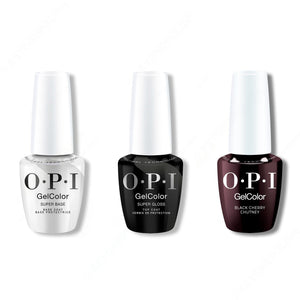 OPI GelColor Intelli-Gel Combo - Super Base Coat, Super Gloss Top Coat ...