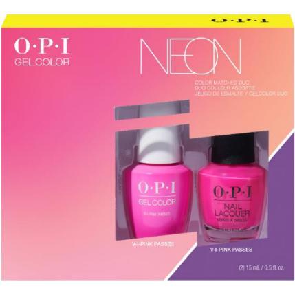 OPI GelColor & Lacquer - Neons V-I-Pink Passes Duo Pack #1 - Kit - OPIM ...