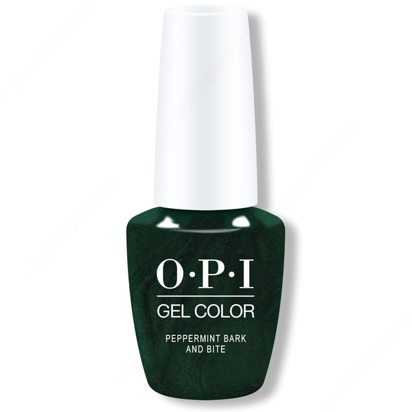 OPI GelColor - Peppermint Bark and Bite 0.5 oz - #GCHPQ01 - Green Gel ...