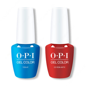 OPI GelColor Set - Metallic Mega Mix - Gel Set 1 - Blue, Red Gel Polish ...