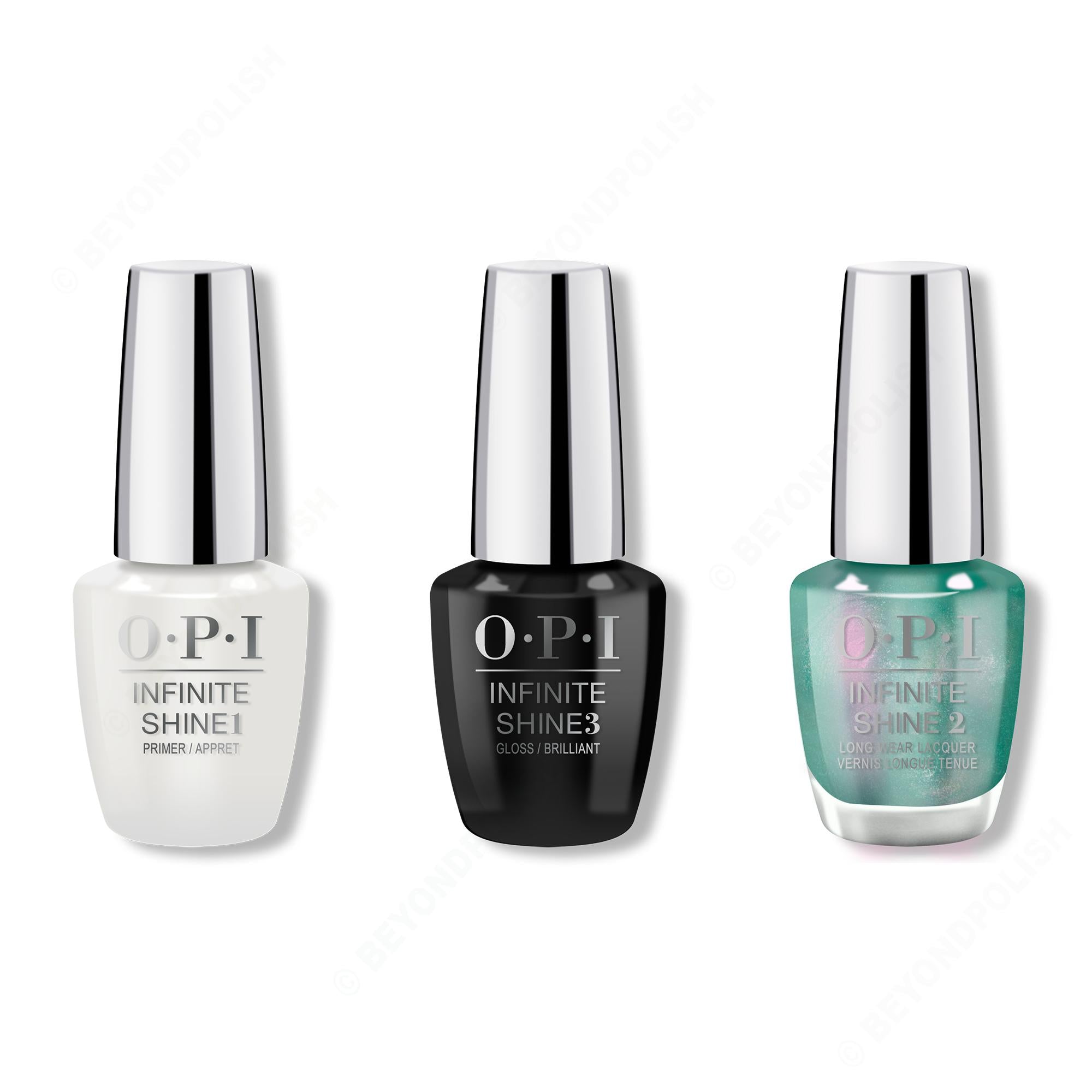 OPI - Infinite Shine Combo - Base, Top & Feelin' Capricorn-y - Green ...