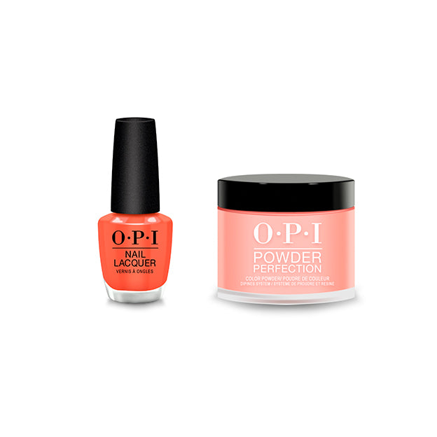 OPI - Lacquer & Dip Combo - Flex On The Beach - Orange, Red Lacquer & Dip - OPI-LD-NLP005-DPP005 ...