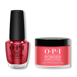 OPI - Lacquer & Dip Combo - Red Hot Rio - Red Lacquer & Dip - OPI-LD ...