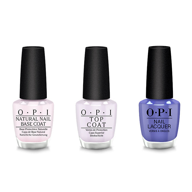 OPI - Nail Lacquer Combo - Base, Top & Charge It To Their Room - Blue ...