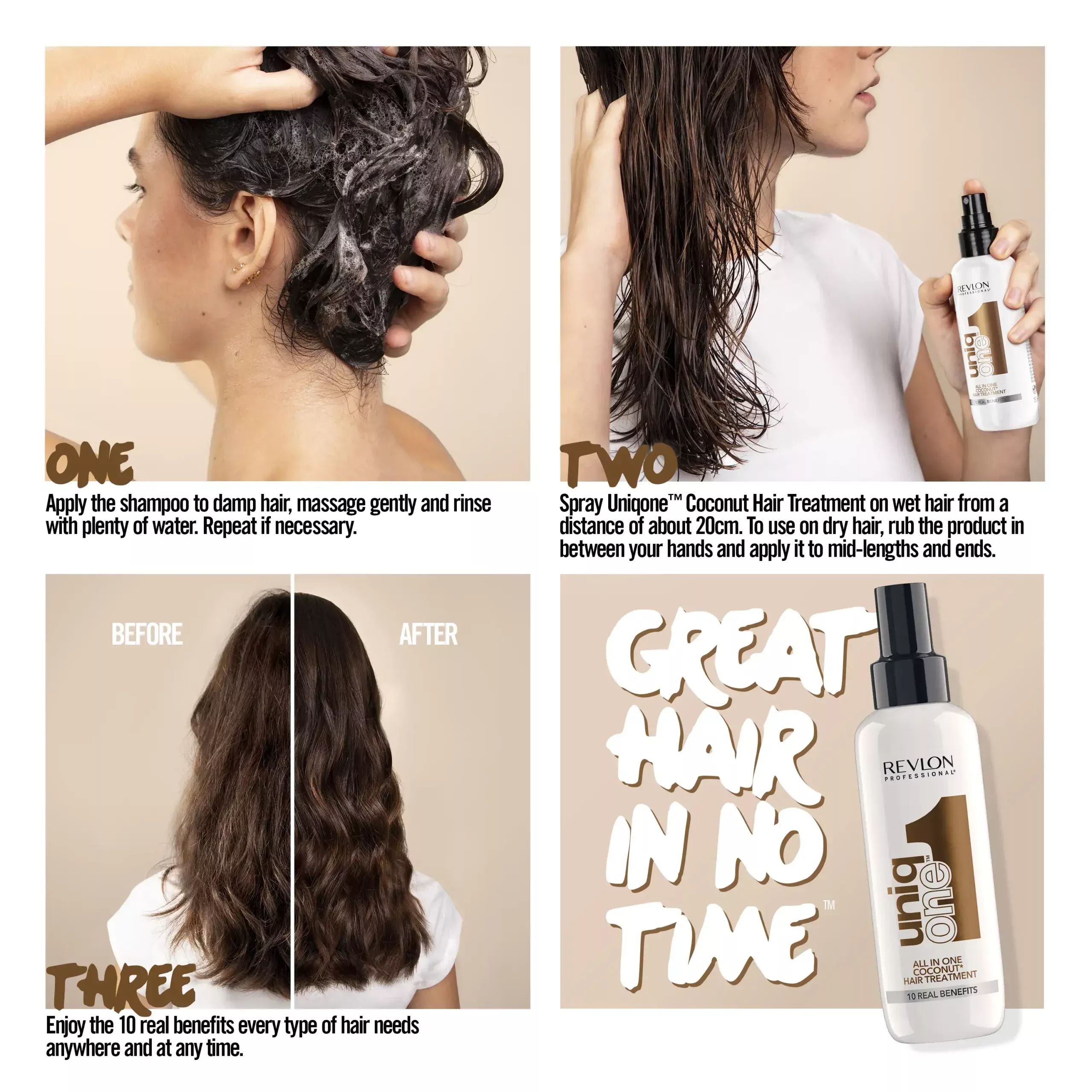 Revlon Uniq One All In One Coconut Hair Treatment 5.1 oz Hair REVLON COCONUT HAIR TREATMENT Beyond Polish