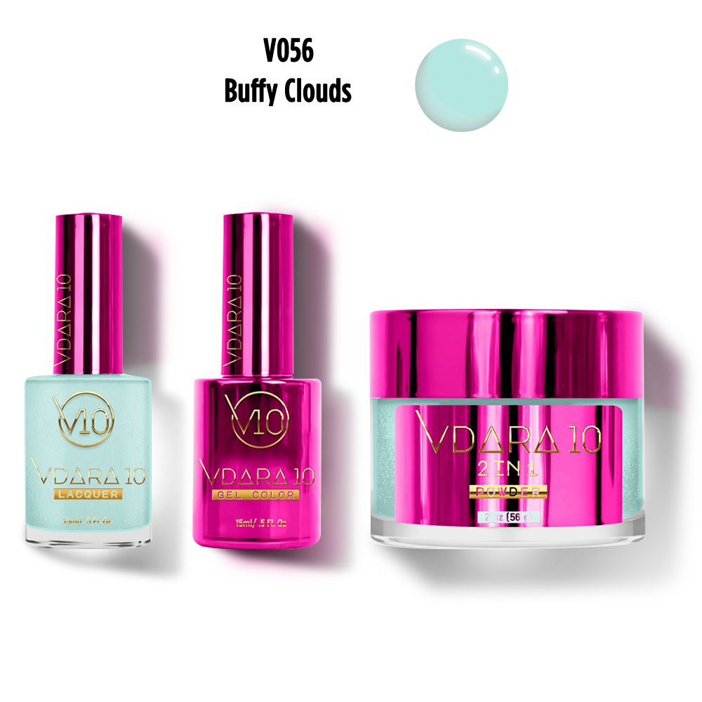 Vdara10 - Duo & Dip Combo - Buffy Clouds - Blue, Green Gel, Lacquer ...