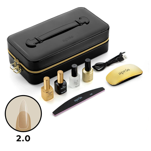 Apres - Gel-X Nail Extension Kit 2.0 - Natural Almond Extra Short (600