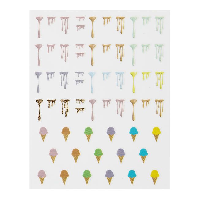 ella+mila - Nail Art Decal - You Make Me Melt - Ice Cream and Splatter ...